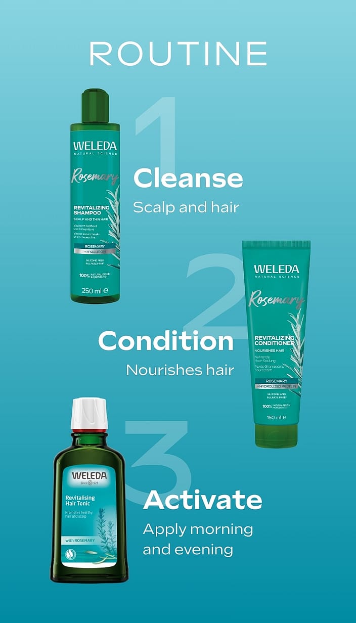 Rosemary Revitalising Shampoo | Natural Hair Care for Thin Hair | Weleda