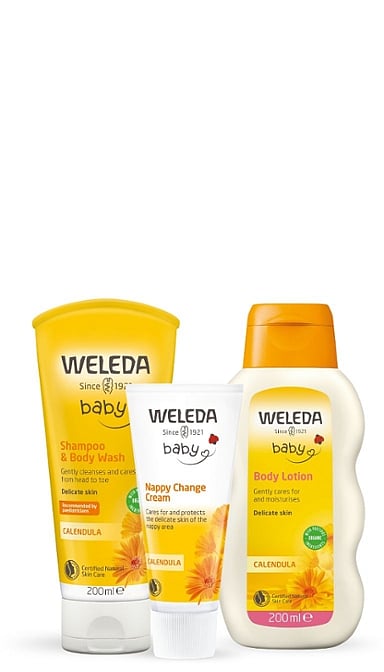 Natural Baby Skincare Gift Set | Calendula Baby Car | Weleda